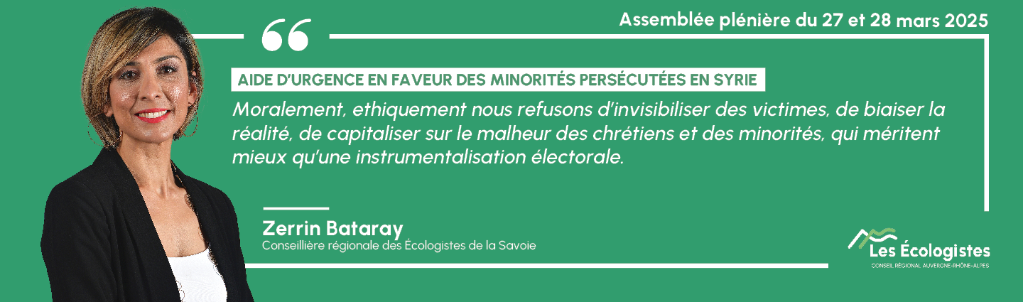 Intervention de Zerrin Bataray sur l'aide d'urgence en faveur des ...